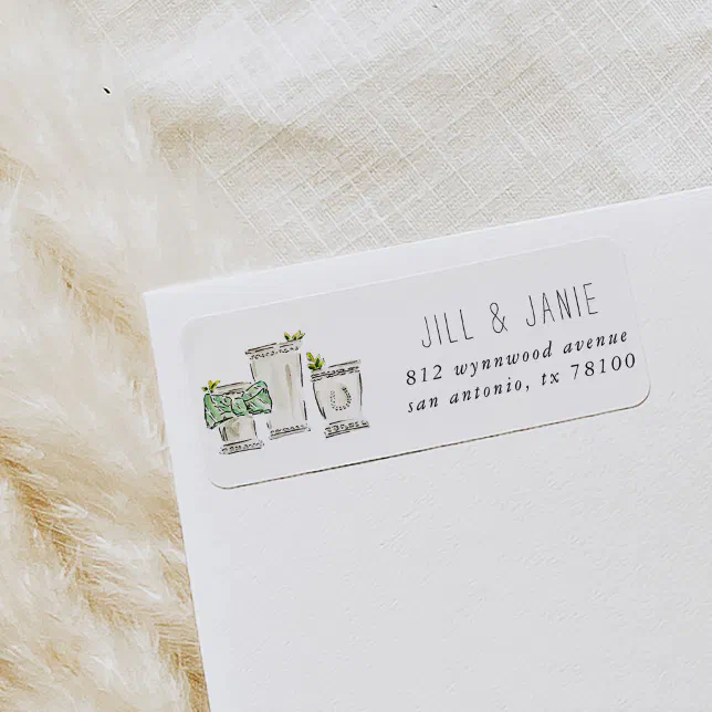 Mint Julep Return Address Labels | Zazzle