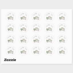 Mint Julep Thank You Classic Round Sticker | Zazzle