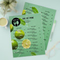 Mint Lime Restaurant Take Out Menu with QR Code Flyer | Zazzle