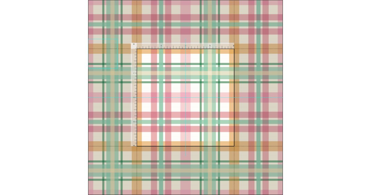 mint pink raspberry orange summertime tartan plaid fabric | Zazzle