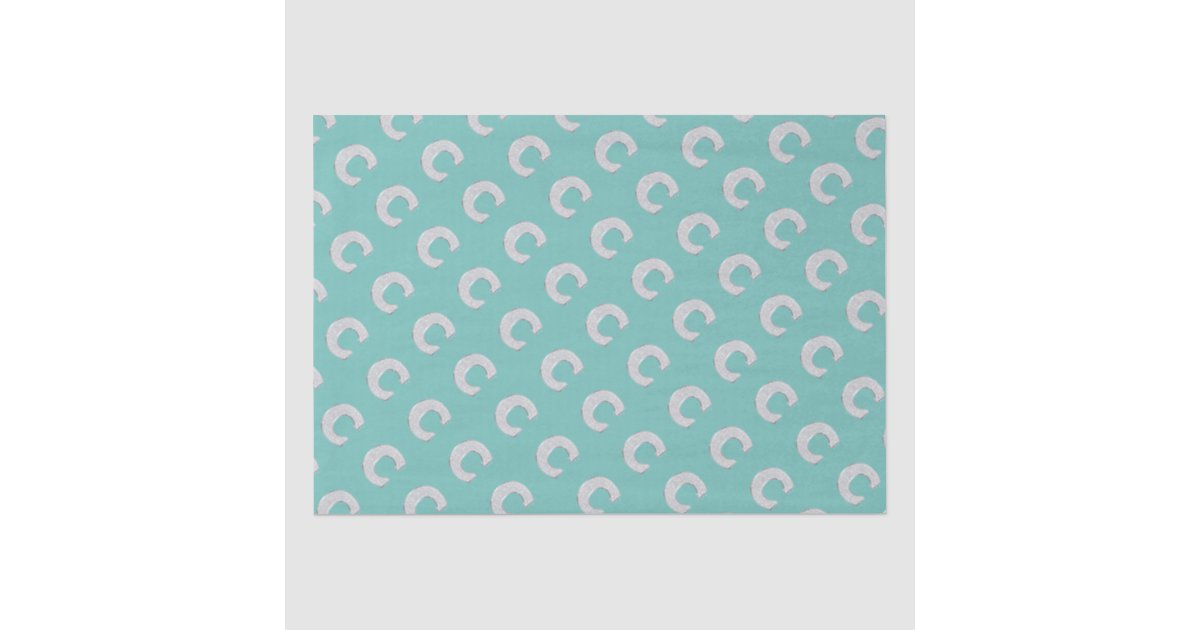 Mint Silver Letter C Tissue Paper | Zazzle