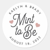 Mint to Be Personalized Wedding Favor Classic Round Sticker | Zazzle