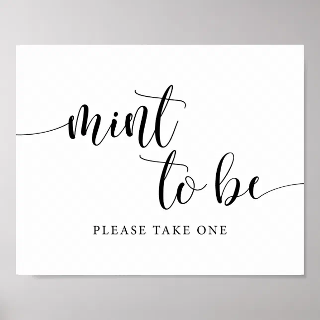 Mint To Be Rustic Wedding Mint Favors Sign | Zazzle