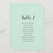 Mint wedding seating chart. Simple table plan Invitation | Zazzle