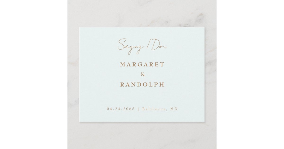 Minted Elegance Wedding Save the Date Announcement Postcard | Zazzle