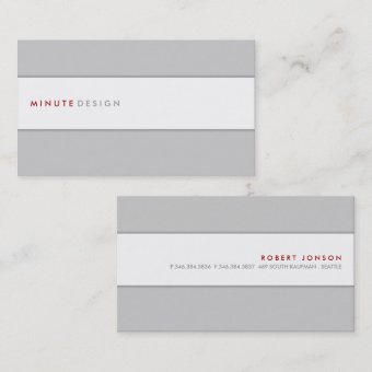 Minute Design Business Card | Zazzle