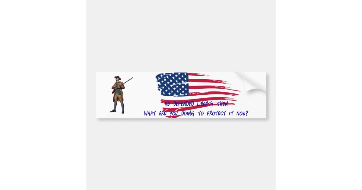 Minuteman Bumper Sticker | Zazzle
