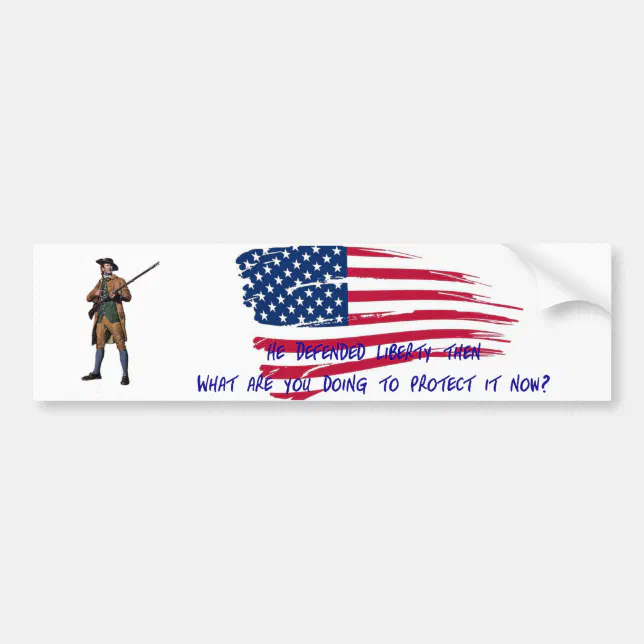 Minuteman Bumper Sticker | Zazzle