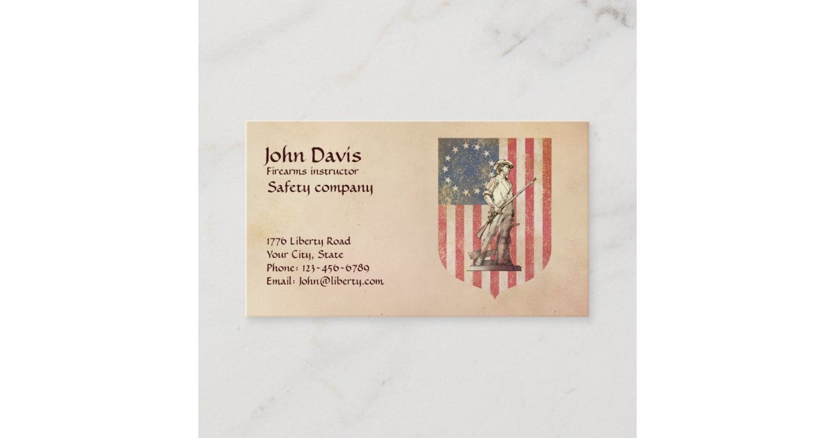 Minuteman Business Card | Zazzle