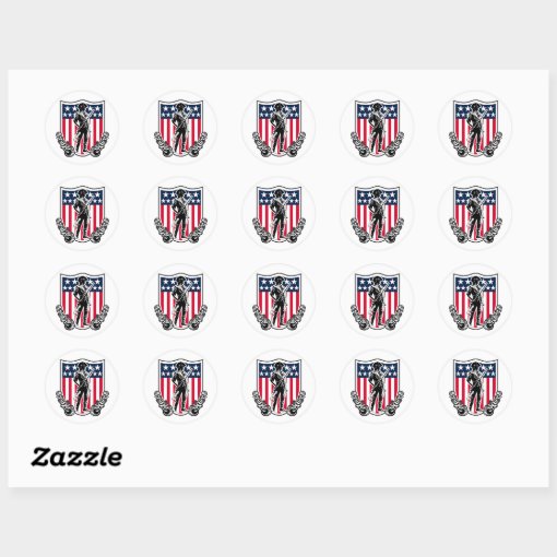 Minuteman Shield Sticker | Zazzle