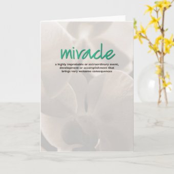 Miracle Definition Inspiration Card | Zazzle