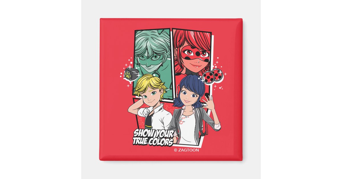 Miraculous Comic Marinette & Adrien True Colors Magnet | Zazzle