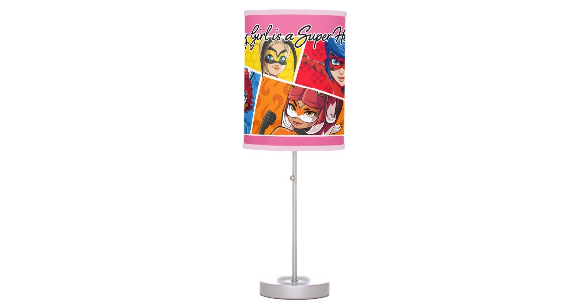 Miraculous Every Girl is a Super Hero Table Lamp | Zazzle