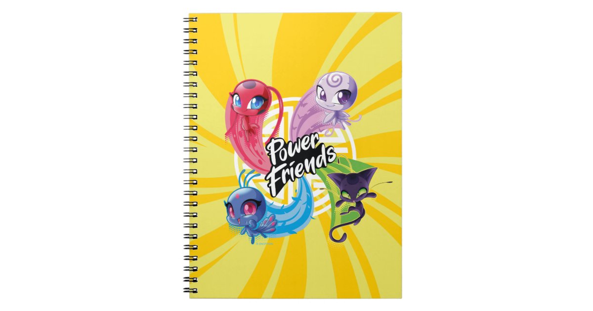 Miraculous Kwamis Power Friends Notebook | Zazzle