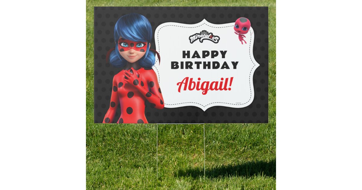 Miraculous Ladybug Birthday Sign | Zazzle