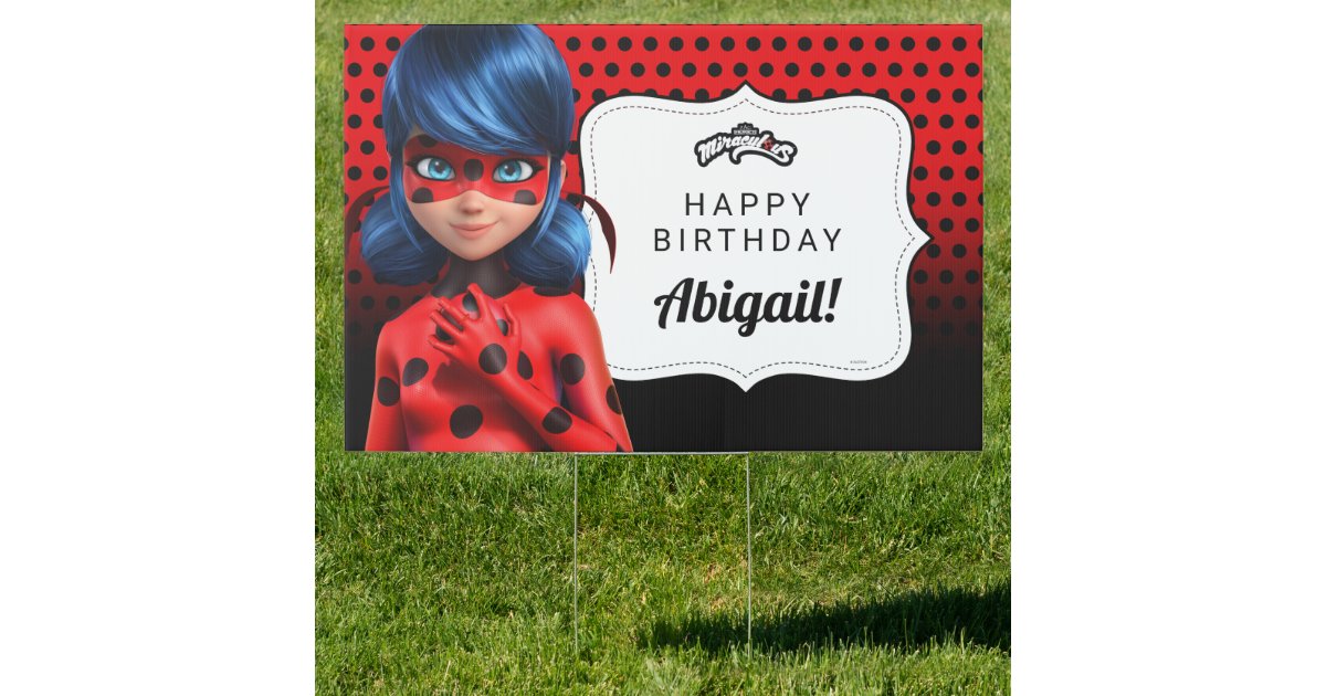 Miraculous Ladybug Girl's Birthday Sign | Zazzle
