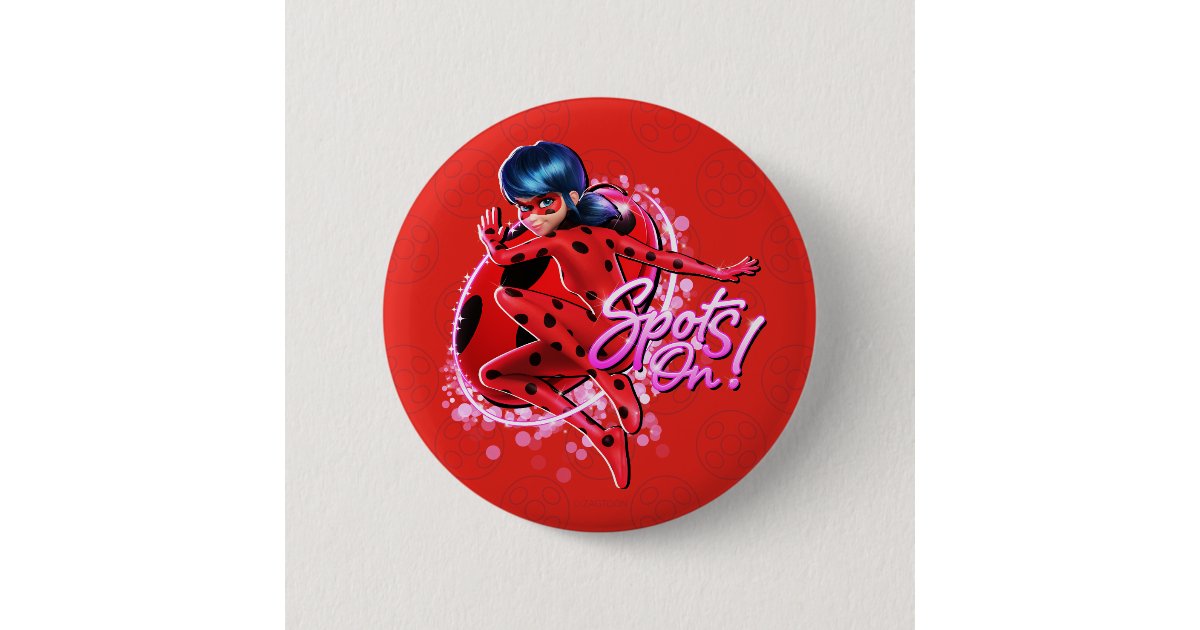 Miraculous Ladybug | Spots On Graphic Button | Zazzle