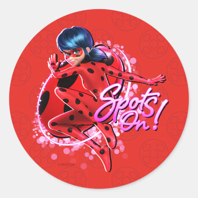 Miraculous Ladybug | Spots On Graphic Classic Round Sticker | Zazzle