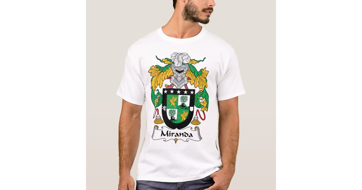 Miranda Family Crest T-Shirt | Zazzle