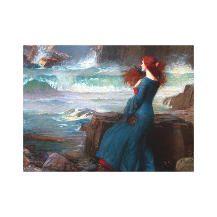 Miranda The Tempest John William Waterhouse Canvas Print | Zazzle.com