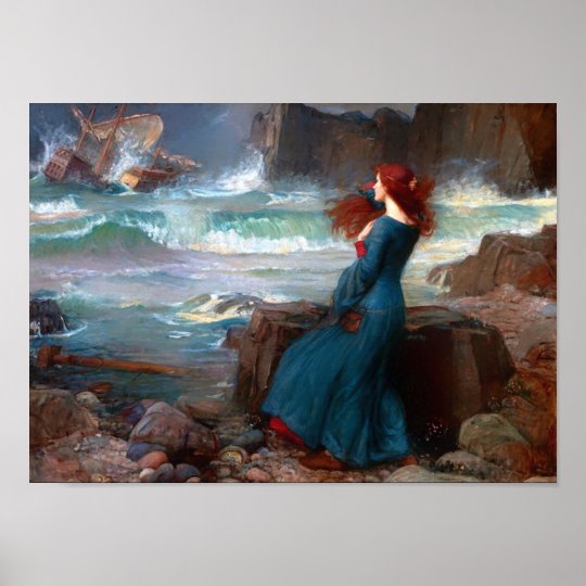 Miranda The Tempest John William Waterhouse Poster | Zazzle.com