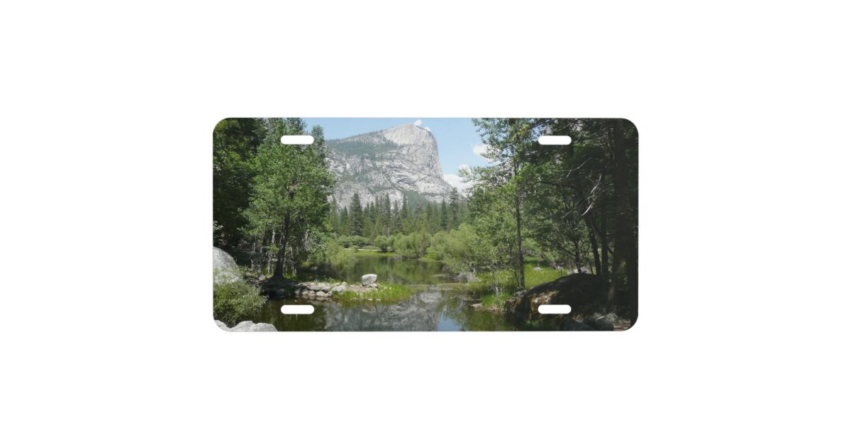 Mirror Lake View in Yosemite National Park License Plate | Zazzle