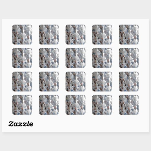 Mirror tiles White Temple, Chiang Rai Square Sticker | Zazzle