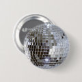 Mirrored Disco Ball 1 Button | Zazzle