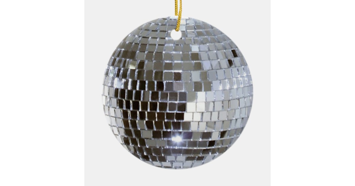 Mirrored Disco Ball 1 Ceramic Ornament | Zazzle