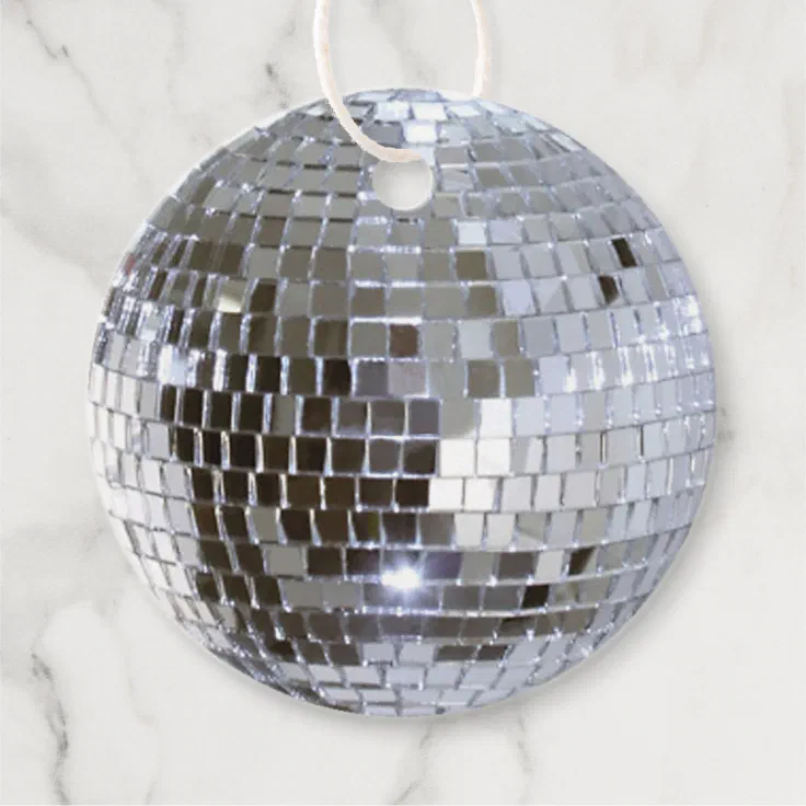 Mirrored Disco Ball 1 Favor Tags | Zazzle