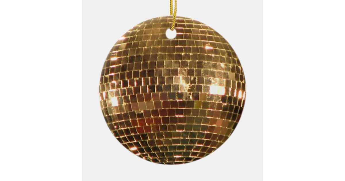 Mirrored Disco Ball 2 Ceramic Ornament | Zazzle