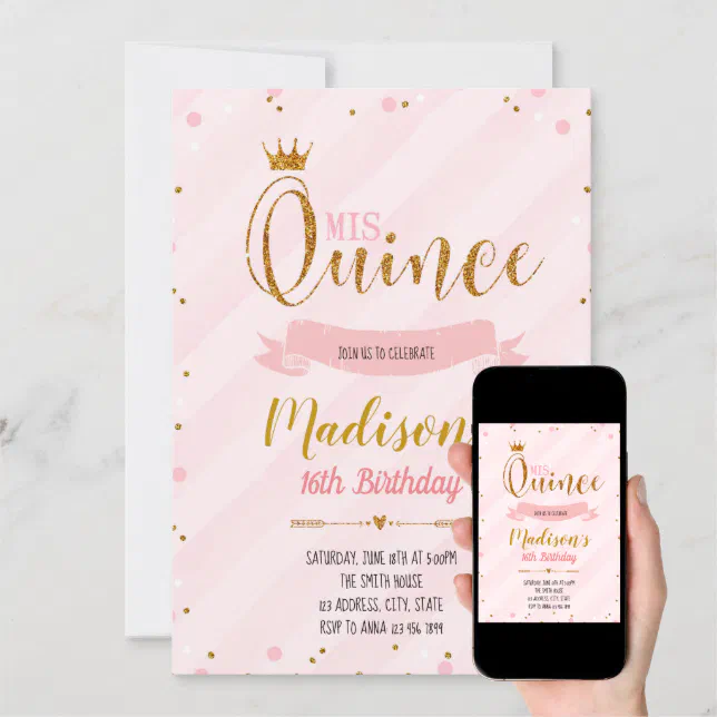 Mis quince party invitation | Zazzle
