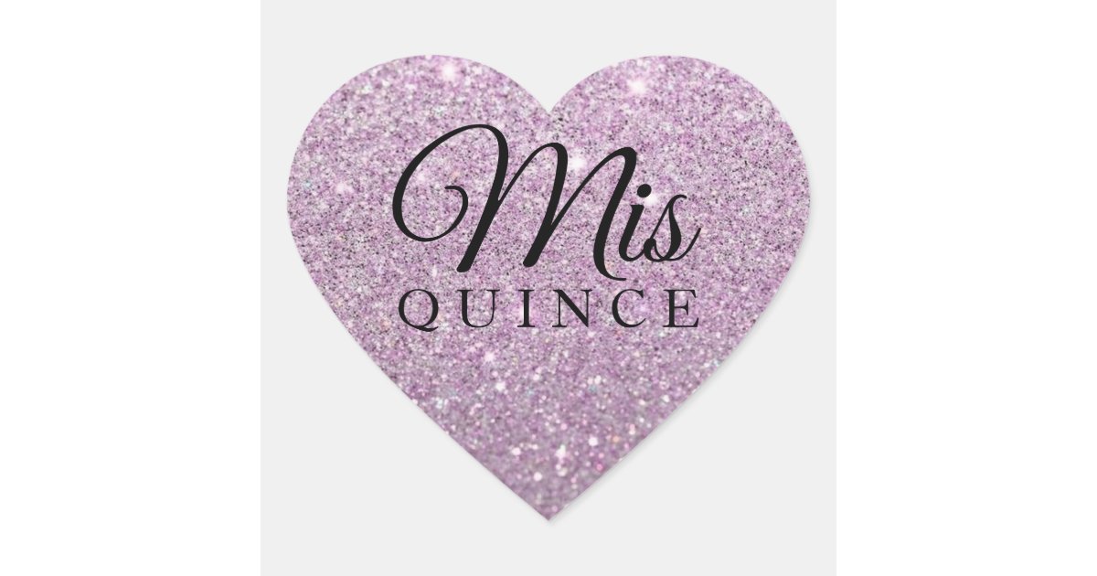 Mis Quince Purple Glitter Fab Sticker | Zazzle