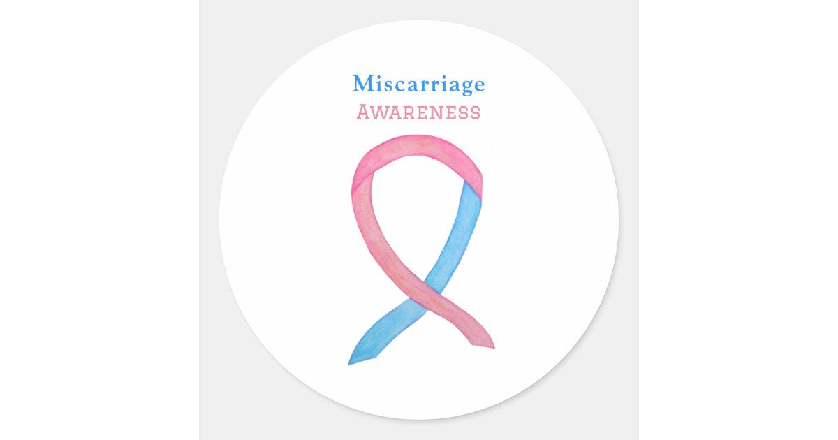 Miscarriage Awareness Ribbon Art Decal Stickers | Zazzle