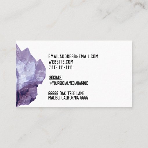miscellaneous gems business card | Zazzle