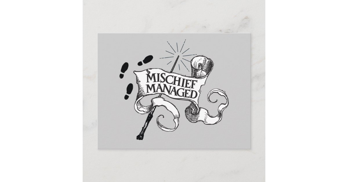 Mischief Managed Invitation Postcard | Zazzle