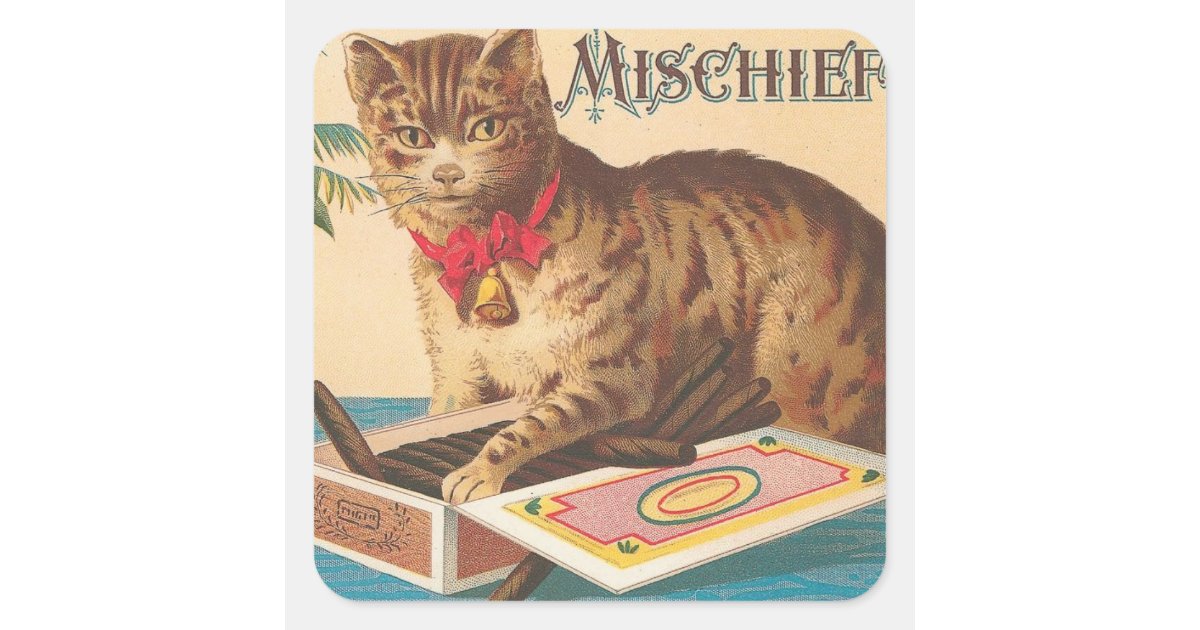Mischief Square Sticker | Zazzle