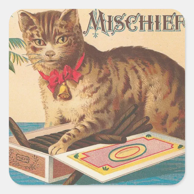Mischief Square Sticker | Zazzle