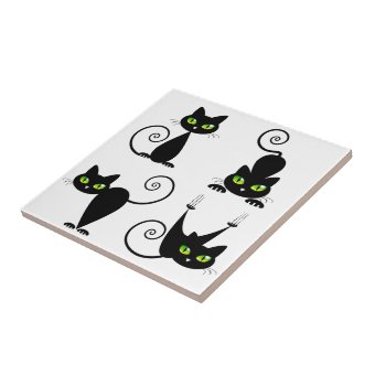 Mischievous kitties ceramic tile | Zazzle