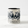 Mischievous Meows: The Crafty Cat Politician Two-Tone Coffee Mug | Zazzle