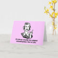 Misconception - Sarcastic Humor Card | Zazzle