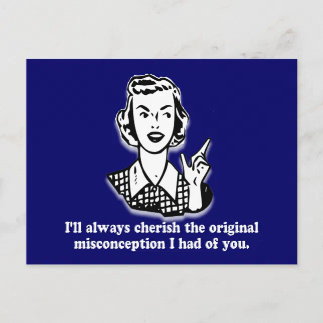 Misconception - Sarcastic Humor Postcard | Zazzle