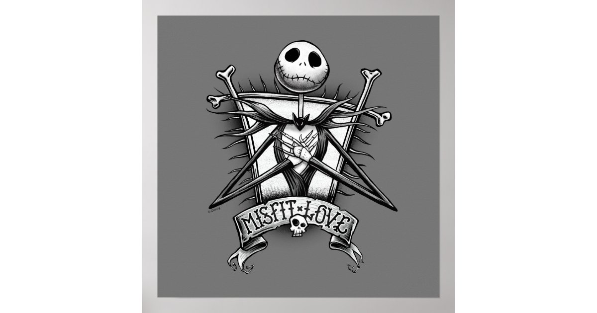 Misfit Love | Jack Skellington Poster | Zazzle