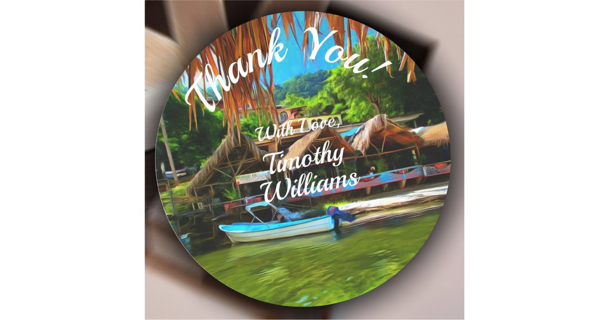 Mismaloya River 0331 Classic Round Sticker | Zazzle