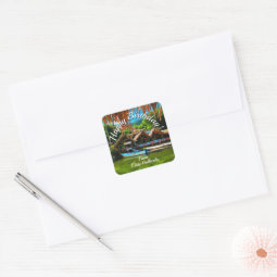 Mismaloya River Birthday 0331 Square Sticker | Zazzle