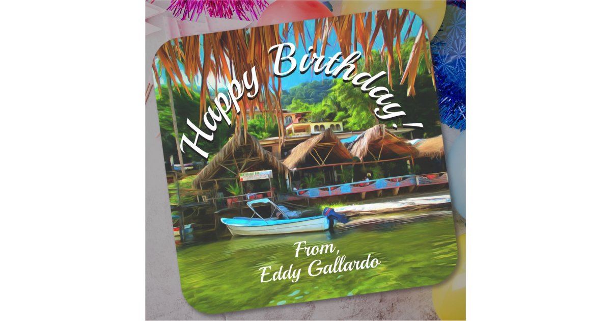 Mismaloya River Birthday 0331 Square Sticker | Zazzle