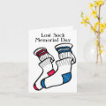 Mismatched Lost Sock Memorial Day Card | Zazzle