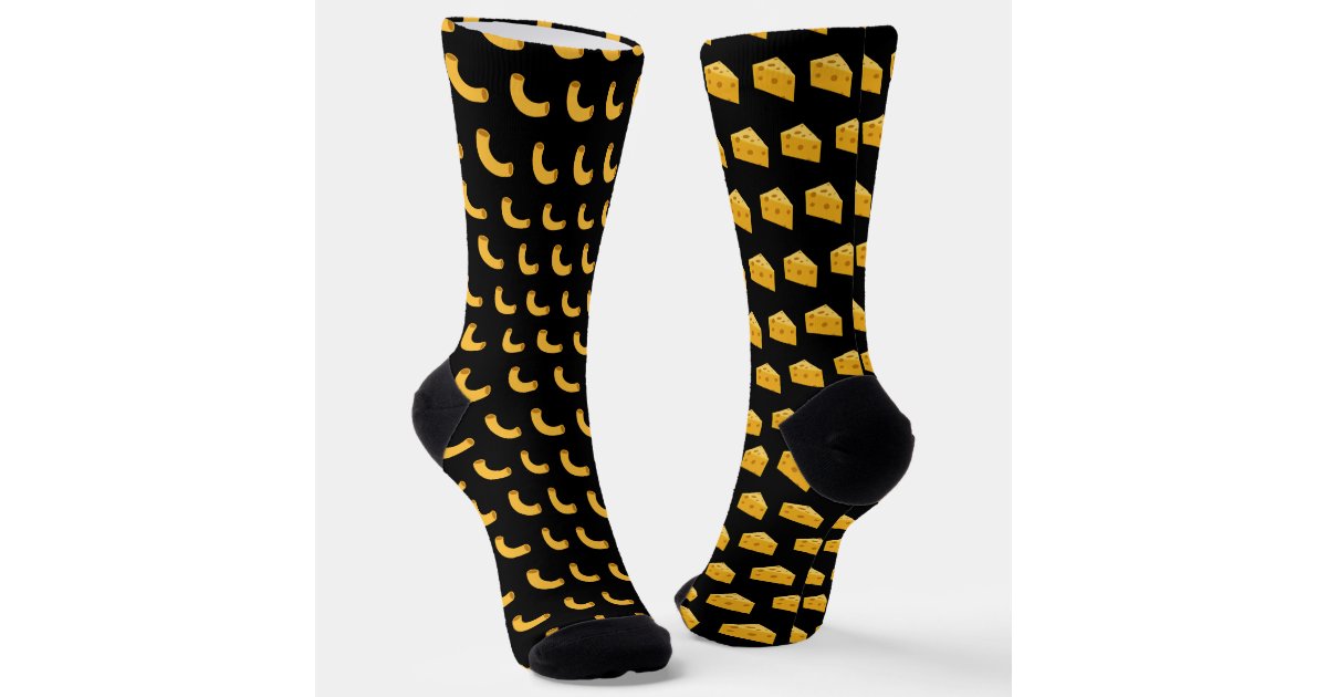 Mismatched Macaroni and Cheese Socks | Zazzle