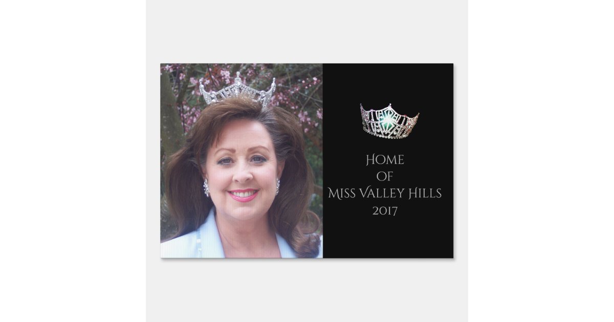 Miss America Crown Custom Image Yard Sign | Zazzle
