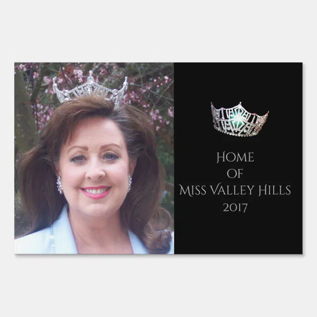 Miss America Crown Custom Image Yard Sign | Zazzle